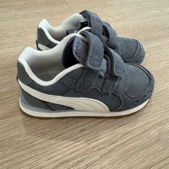 Puma | Shoes | Puma Kids Charcoal Velcro Sneakers | Poshmark
